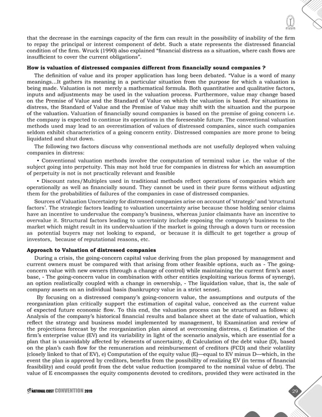 Valuation of distressed companies | PDF