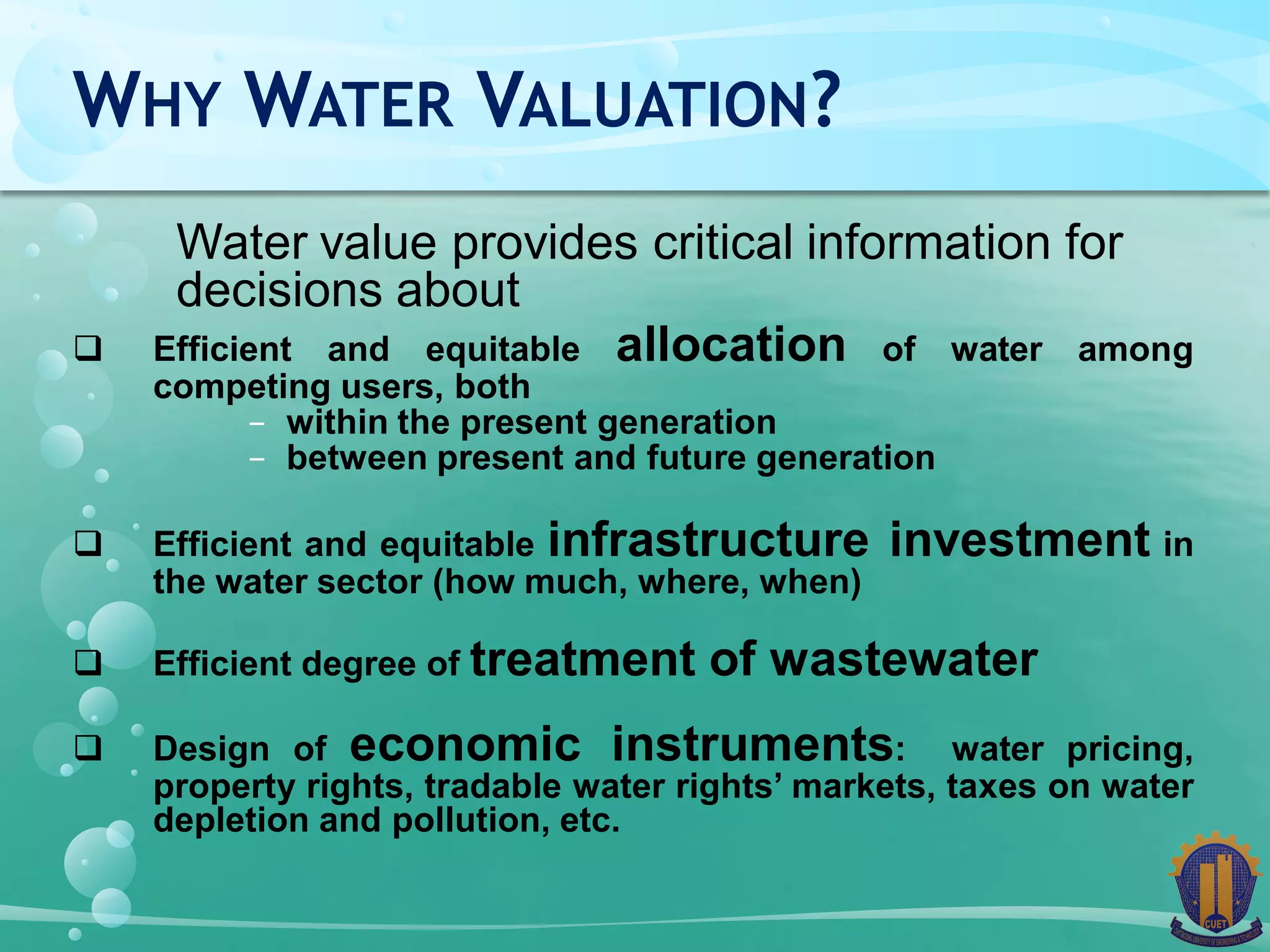 Valuation of domestic water supply | PDF