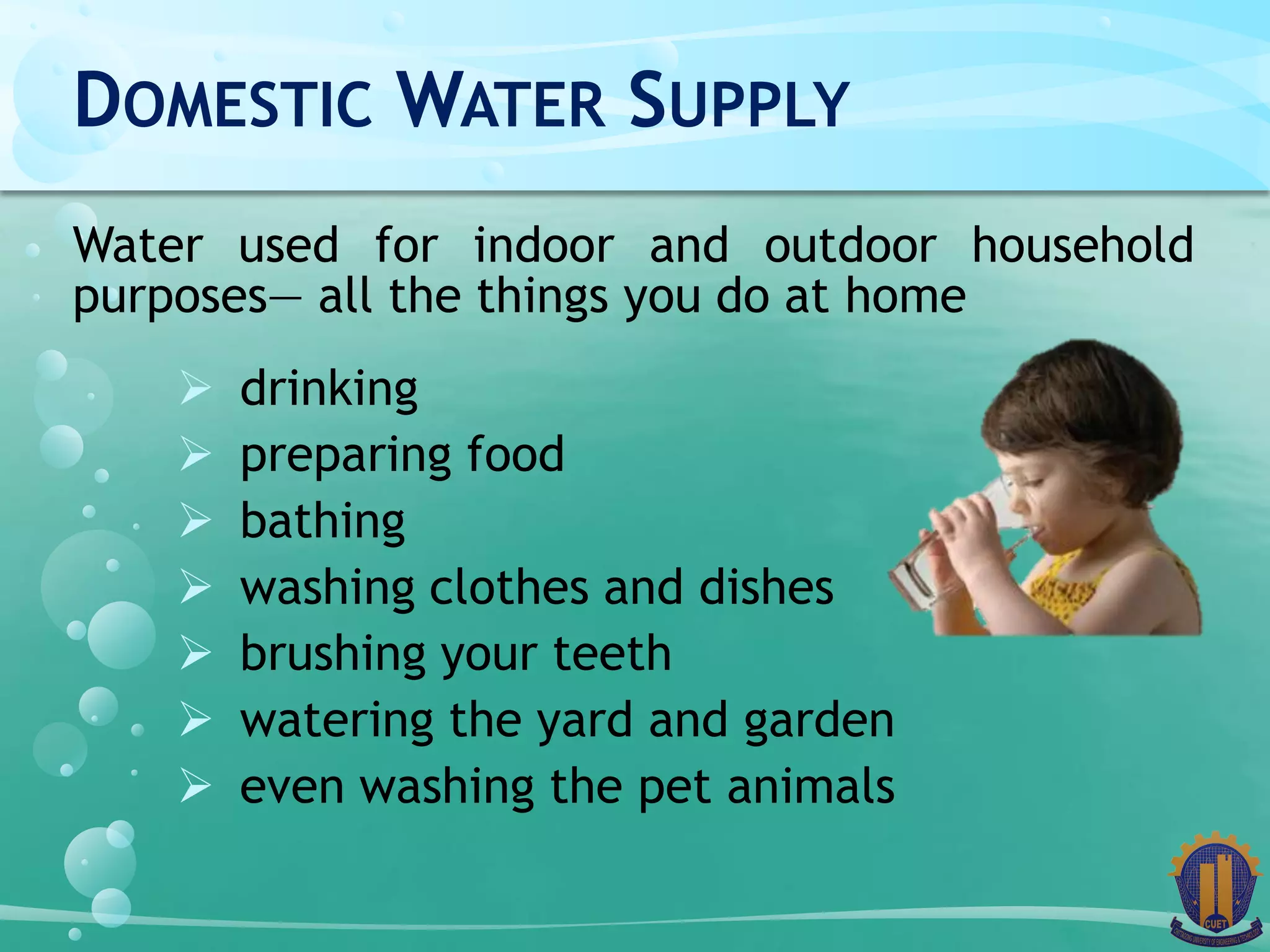 Valuation of domestic water supply | PDF