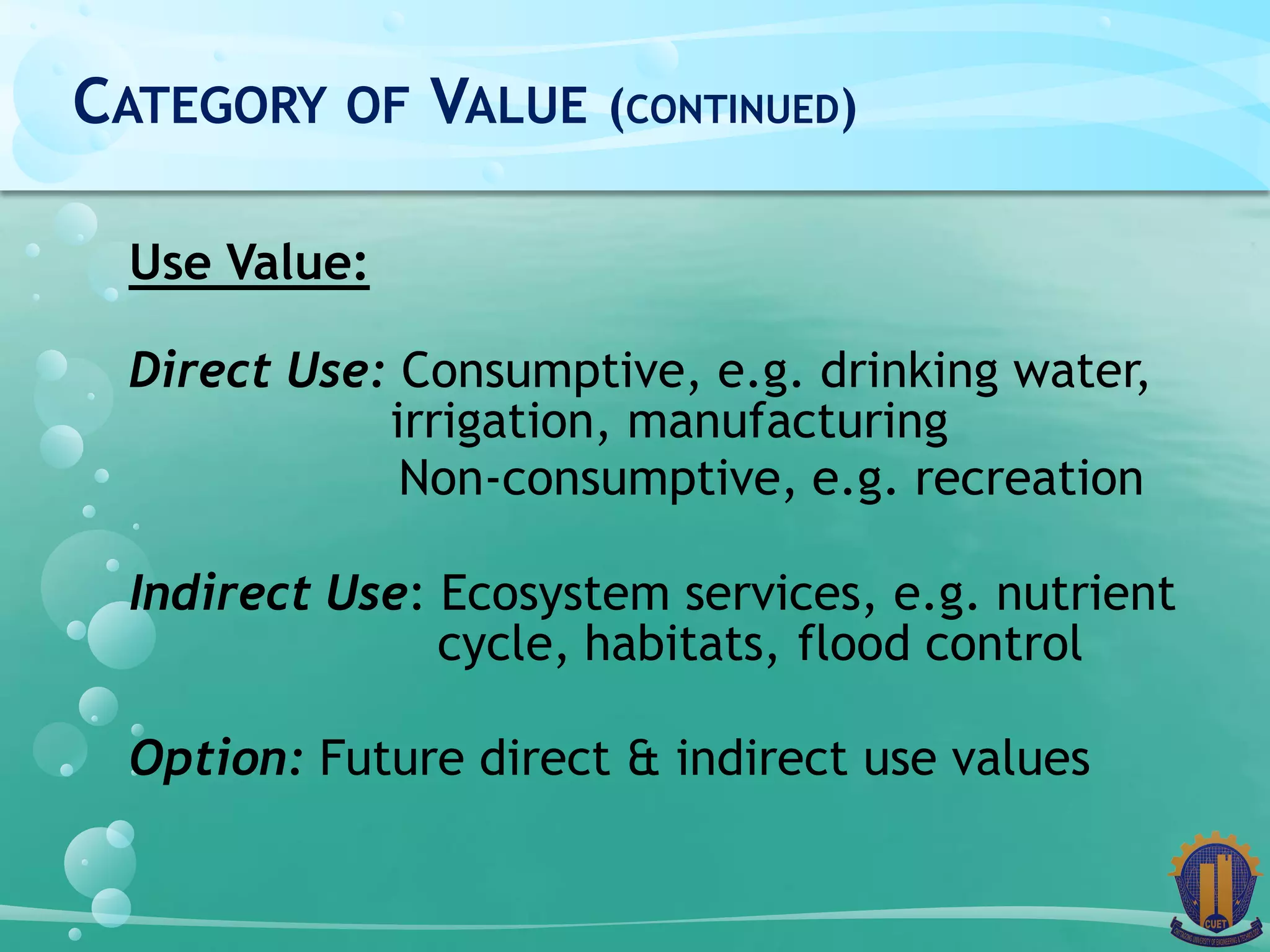 Valuation of domestic water supply | PDF