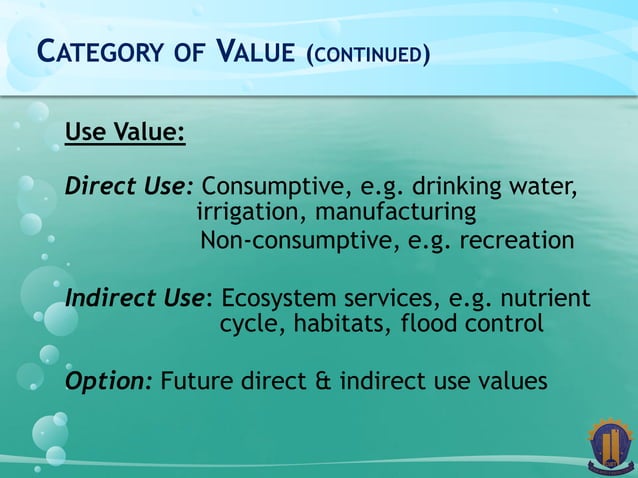 Valuation of domestic water supply | PPT