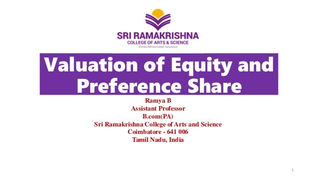 Valuation of Equity and Preference Share.pptx