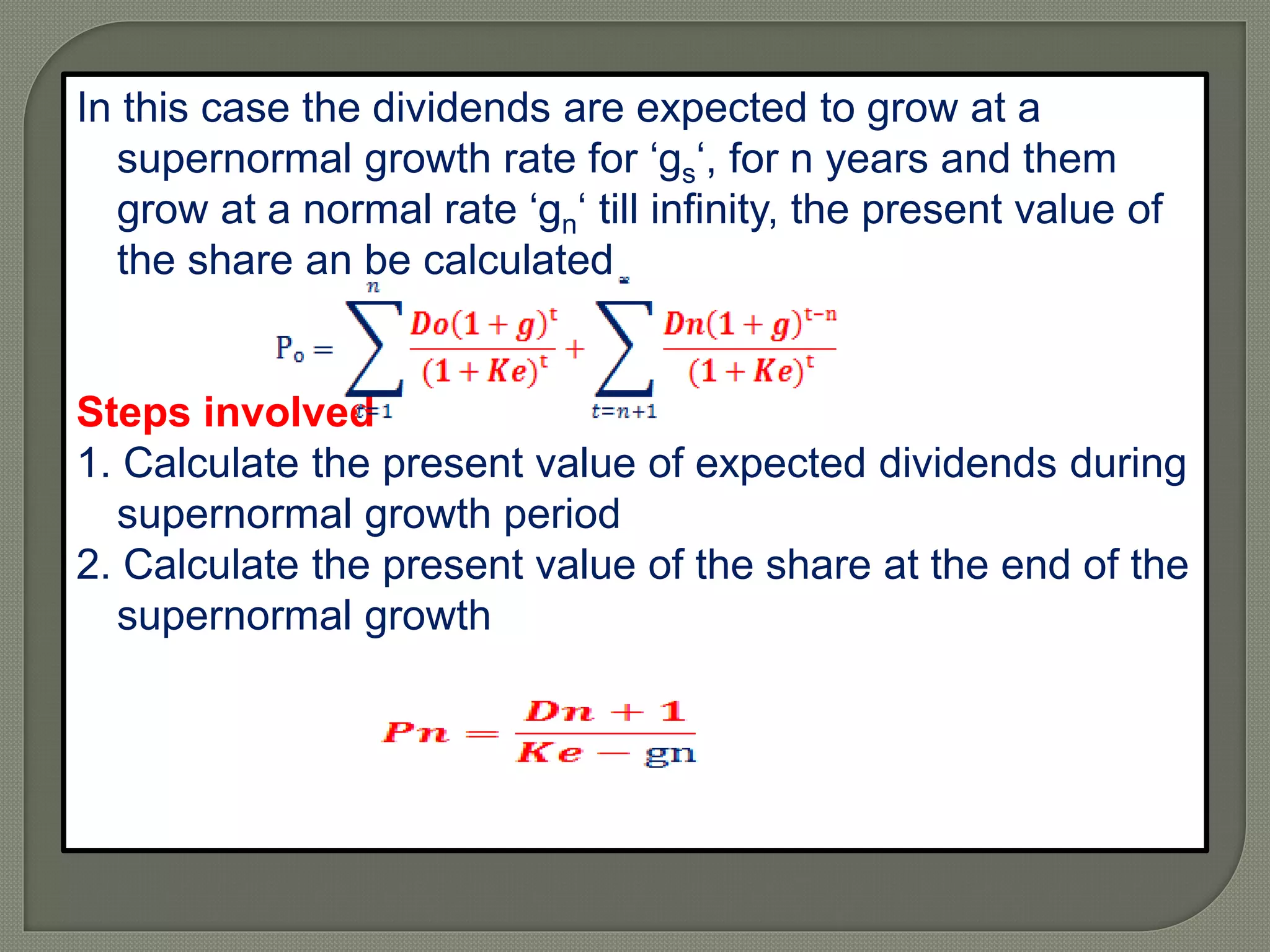 Valuation of equity sahres | PPTX
