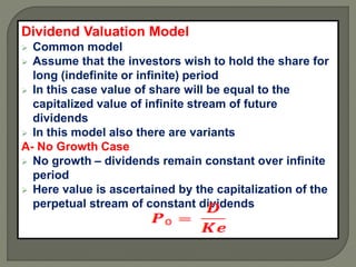 Valuation of equity sahres | PPTX