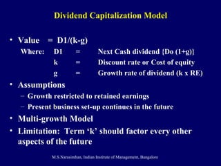 Valuation of equity (session 10) | PPT