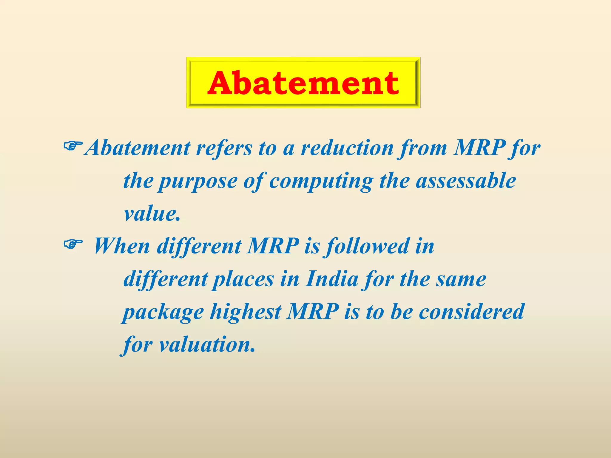 Valuation of excisable goods | PPTX | Commodities | Economy