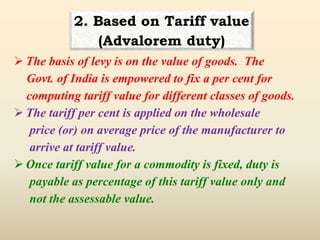 Valuation of excisable goods | PPTX | Commodities | Economy
