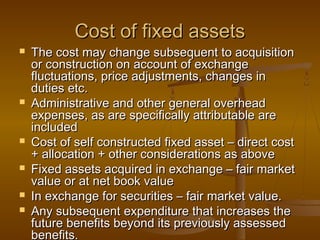 Valuation of fixed assets | PPT