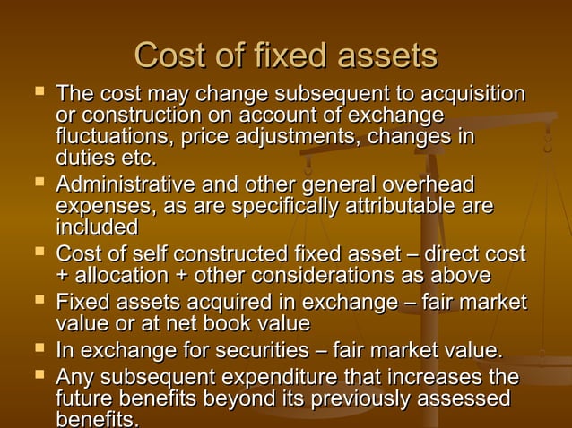 Valuation of fixed assets | PPT