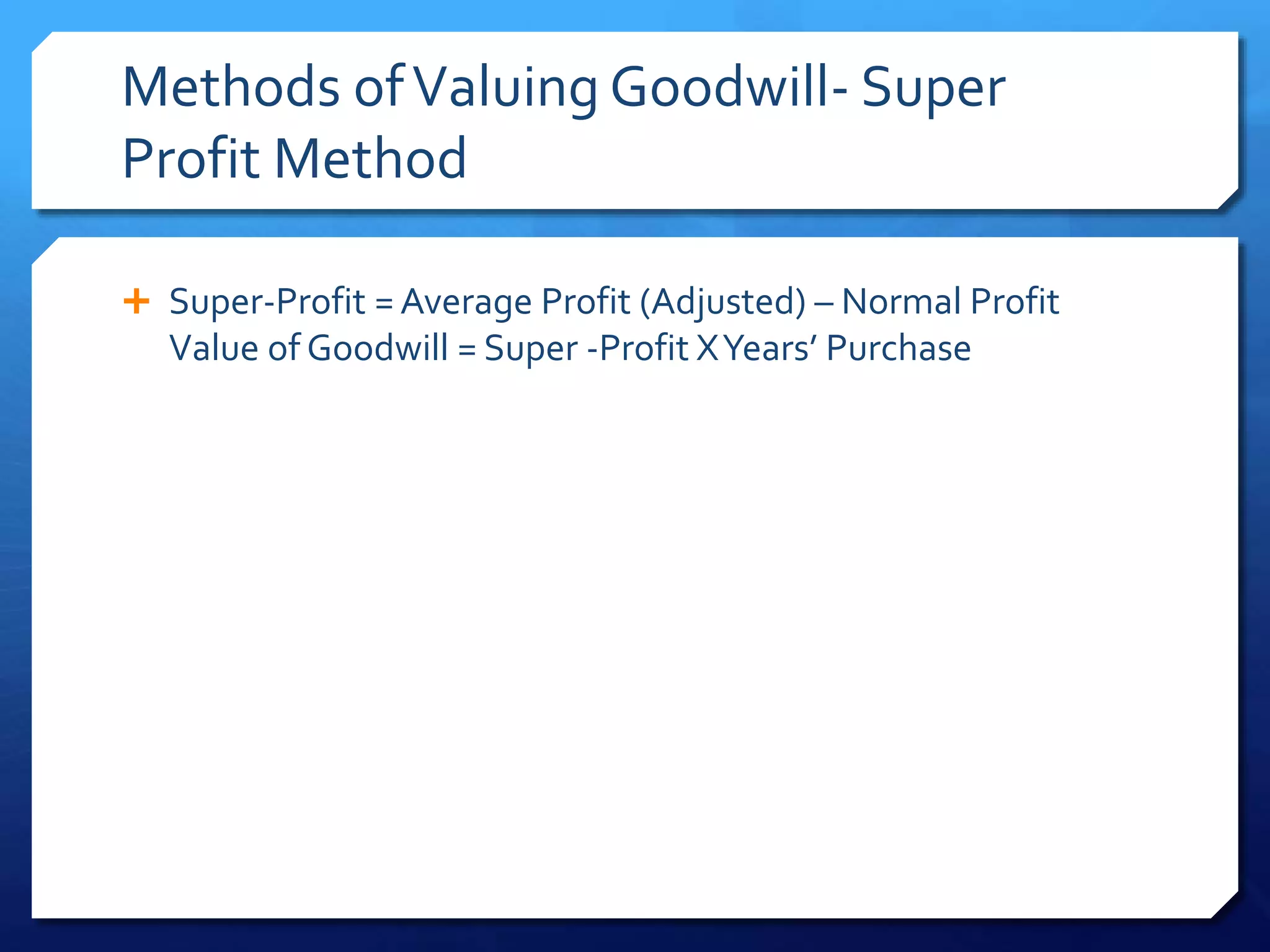 Valuation of goodwill | PPTX