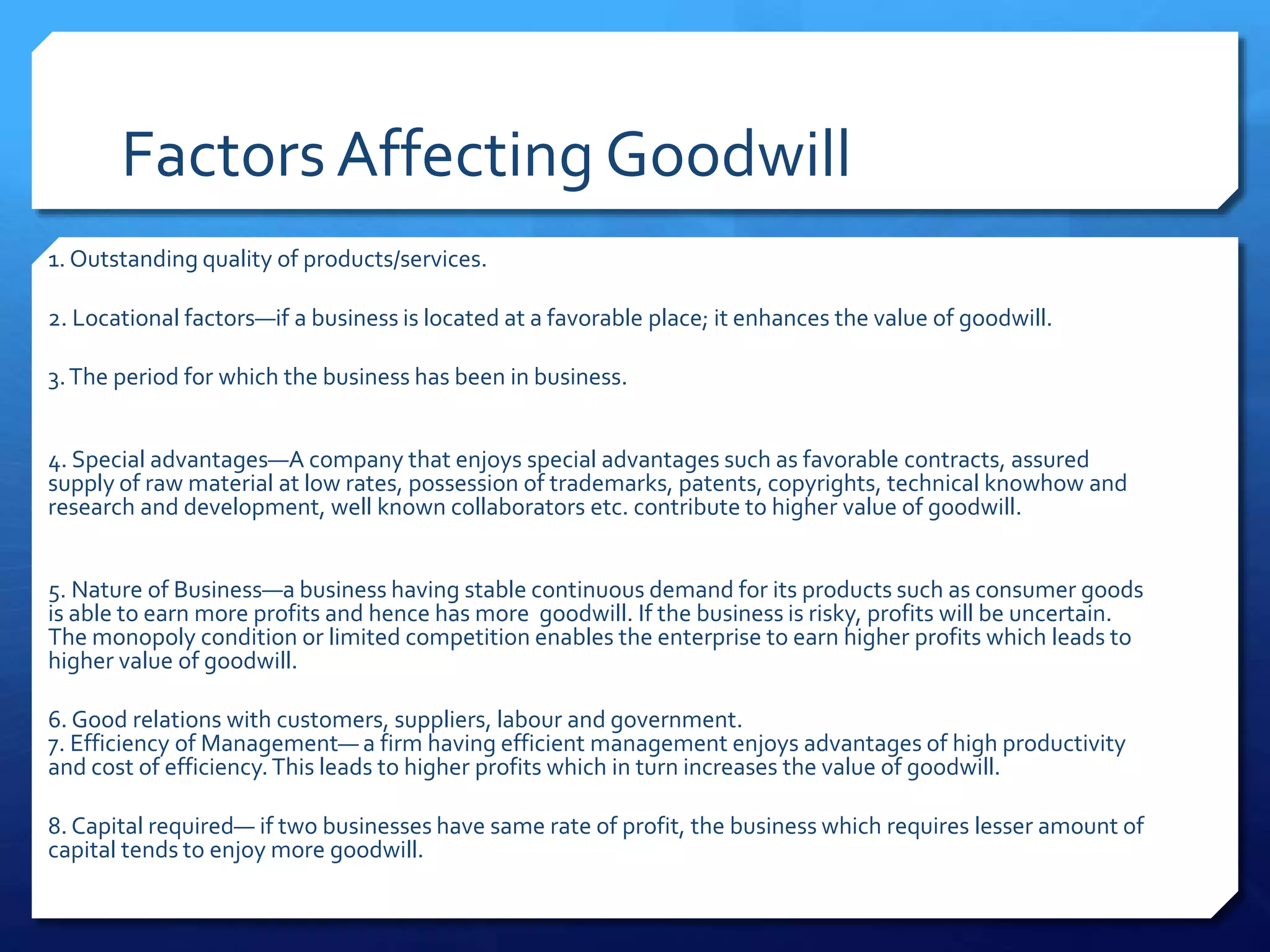 Valuation of goodwill | PPTX