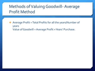 Valuation of goodwill | PPTX