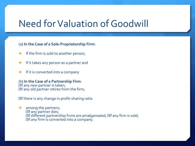 Valuation of goodwill | PPTX | Mergers and Acquisitions | Business ...