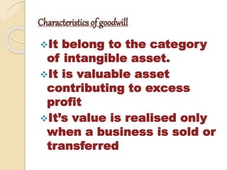 Valuation of goodwill | PPTX