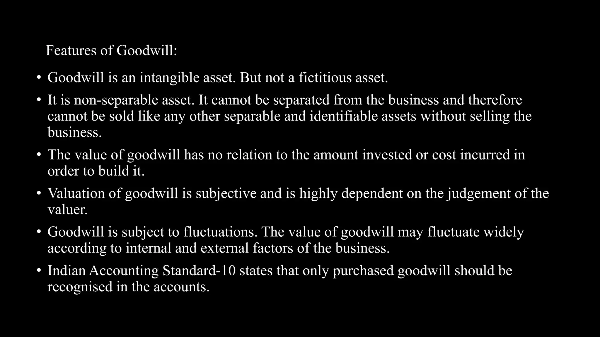 Valuation of goodwill | PPTX