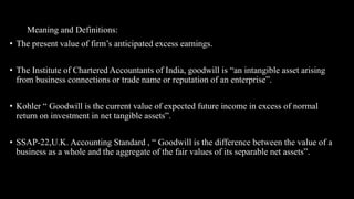 Valuation of goodwill | PPTX