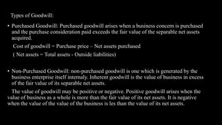 Valuation of goodwill | PPTX