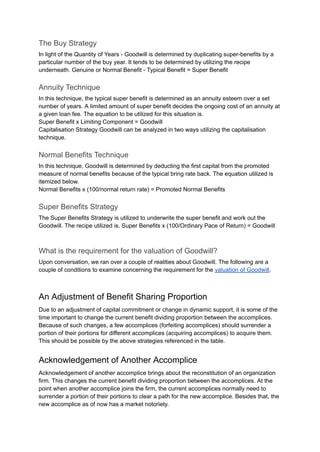 Valuation of Goodwill | PDF