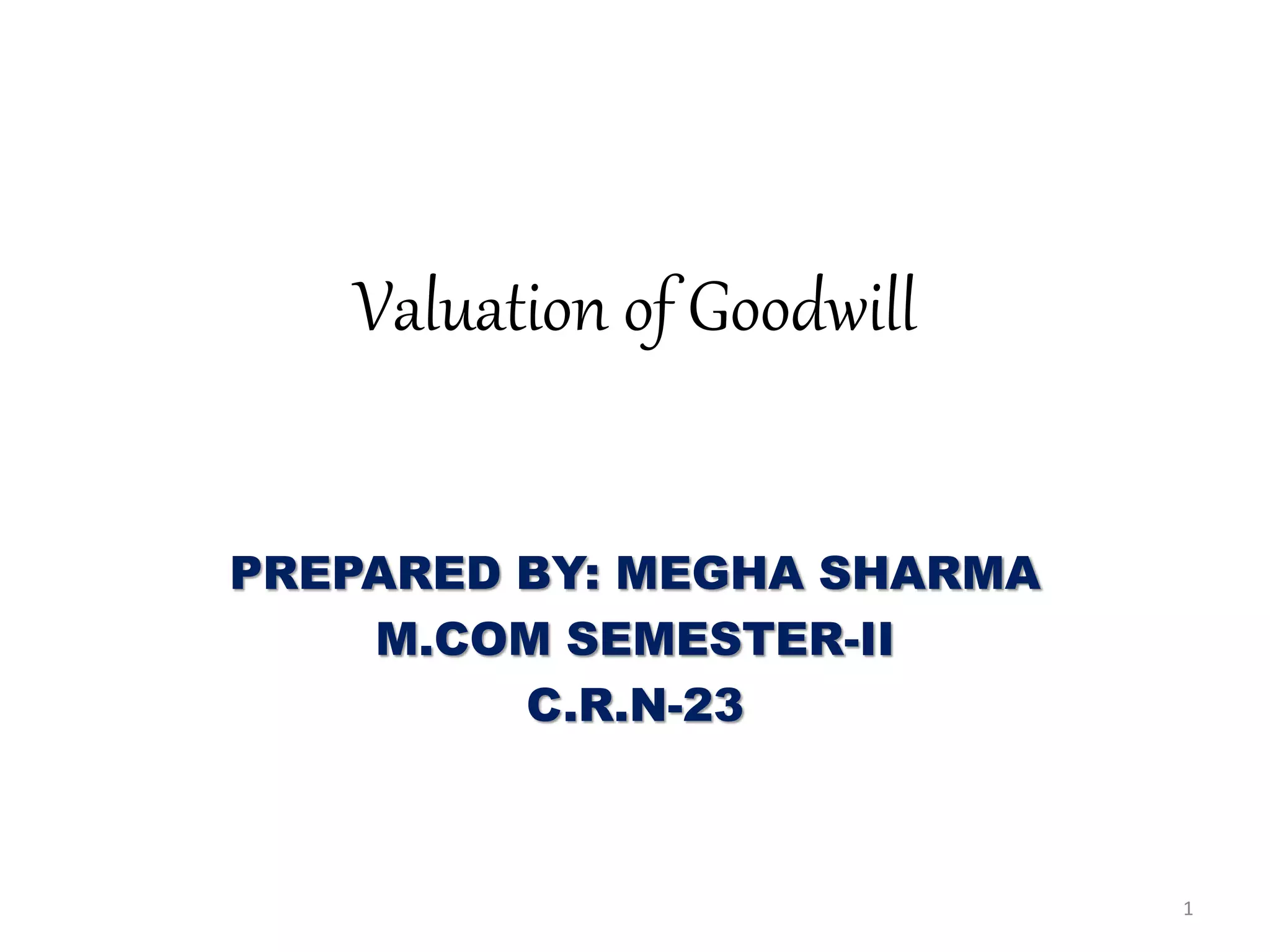ValuationofGoodwill ppt.pptx