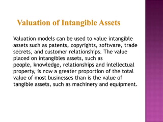 Valuation of intangible | PPTX