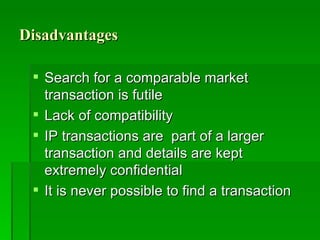 Valuation of ip assets | PPT