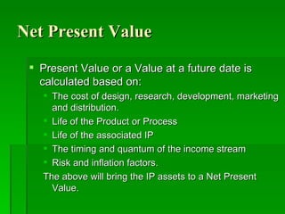Valuation of ip assets | PPT