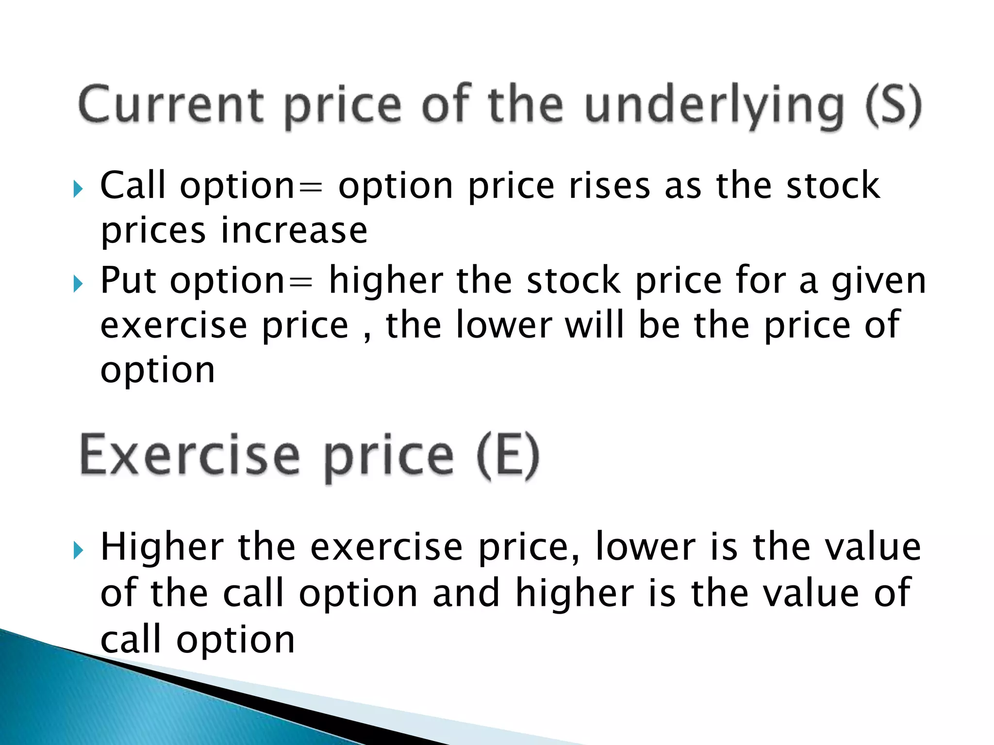 Valuation of options | PPTX