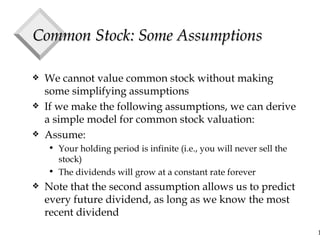 Valuation Of S Ecurities | PPT