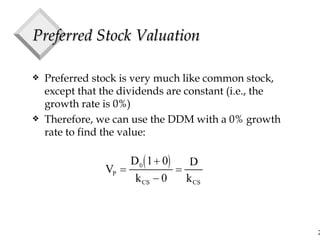 Valuation Of S Ecurities | PPT