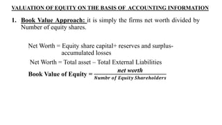 Valuation of securities | PPTX