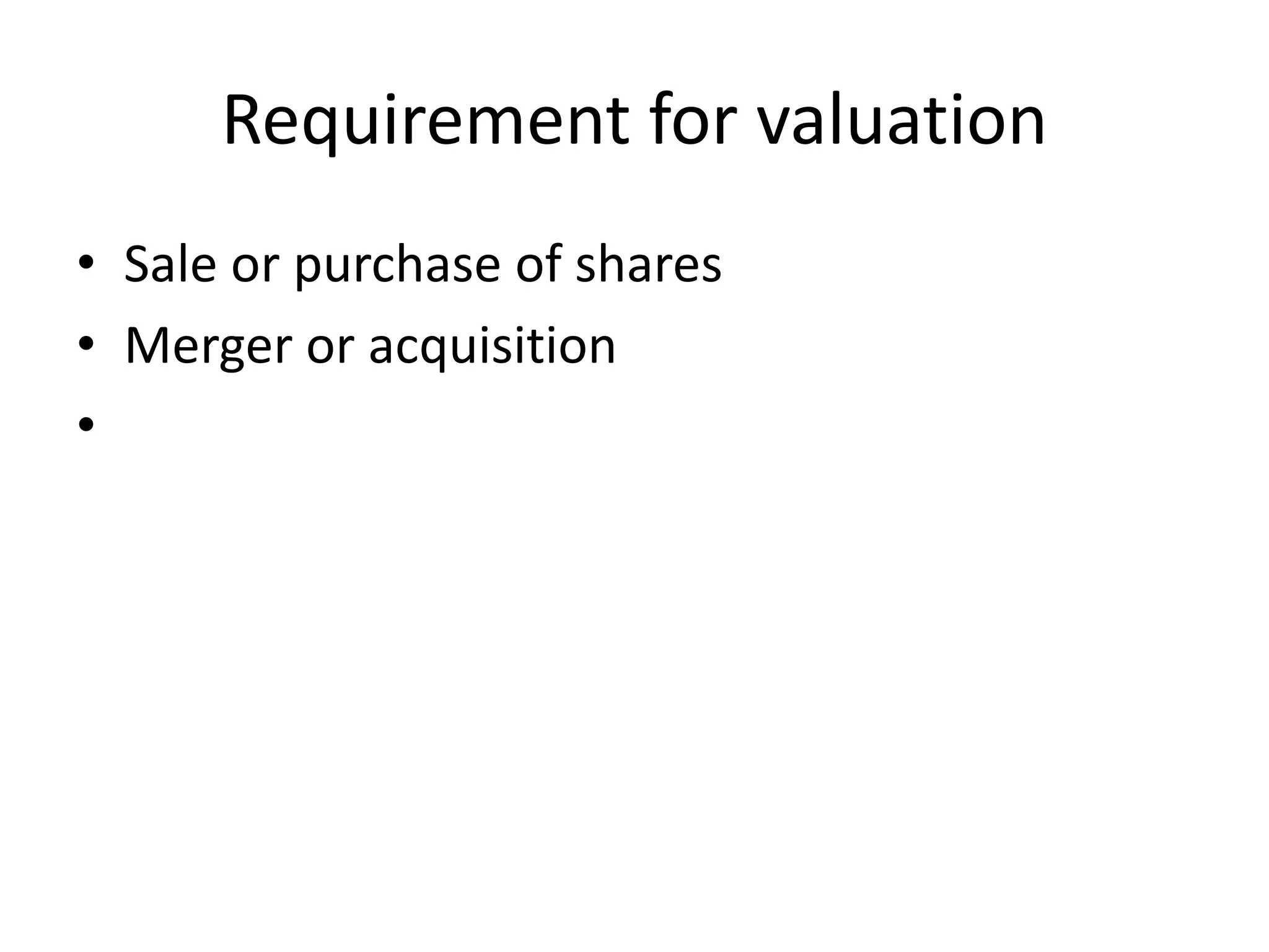 Valuation of shares | PPTX