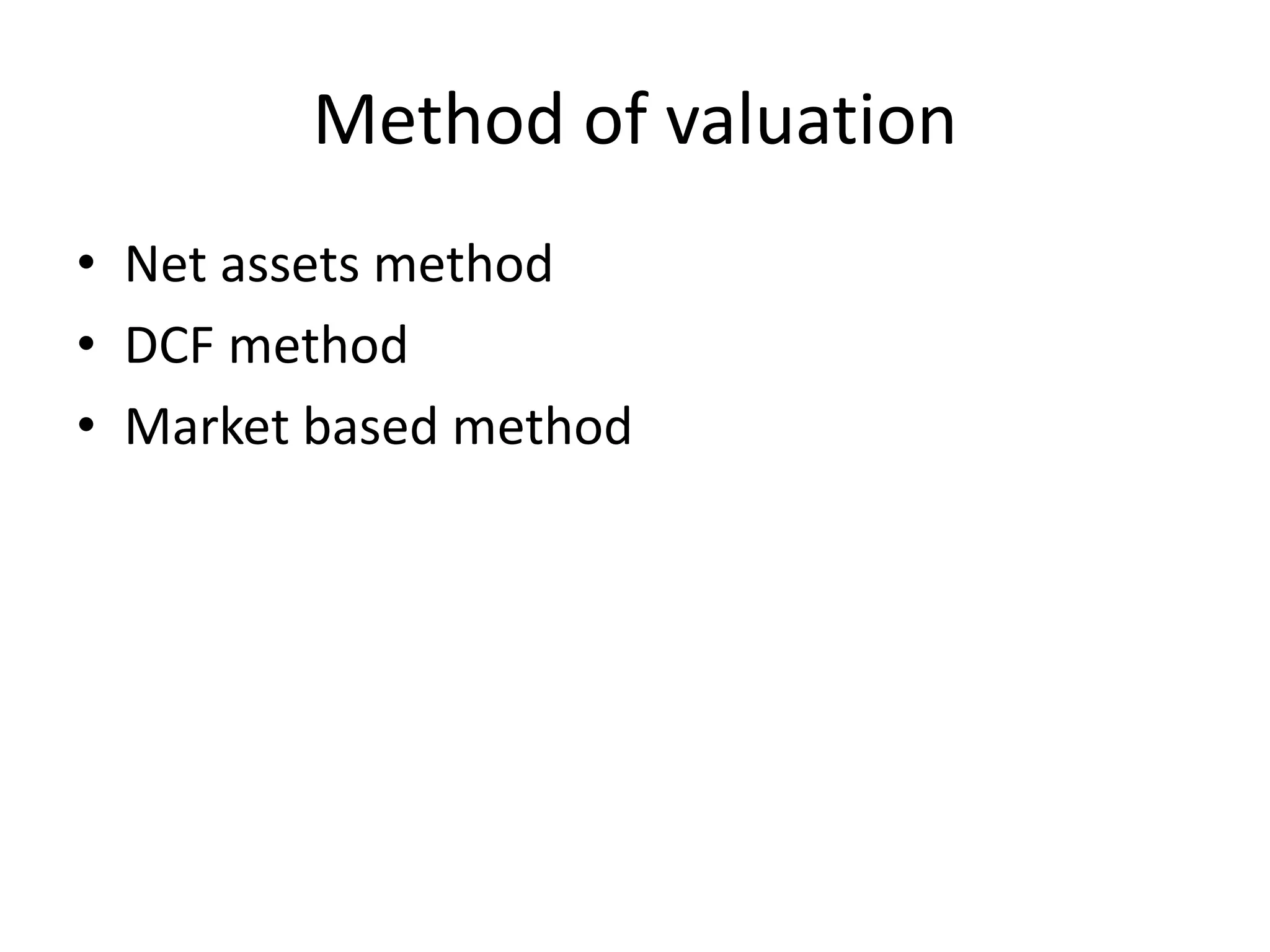 Valuation of shares | PPTX