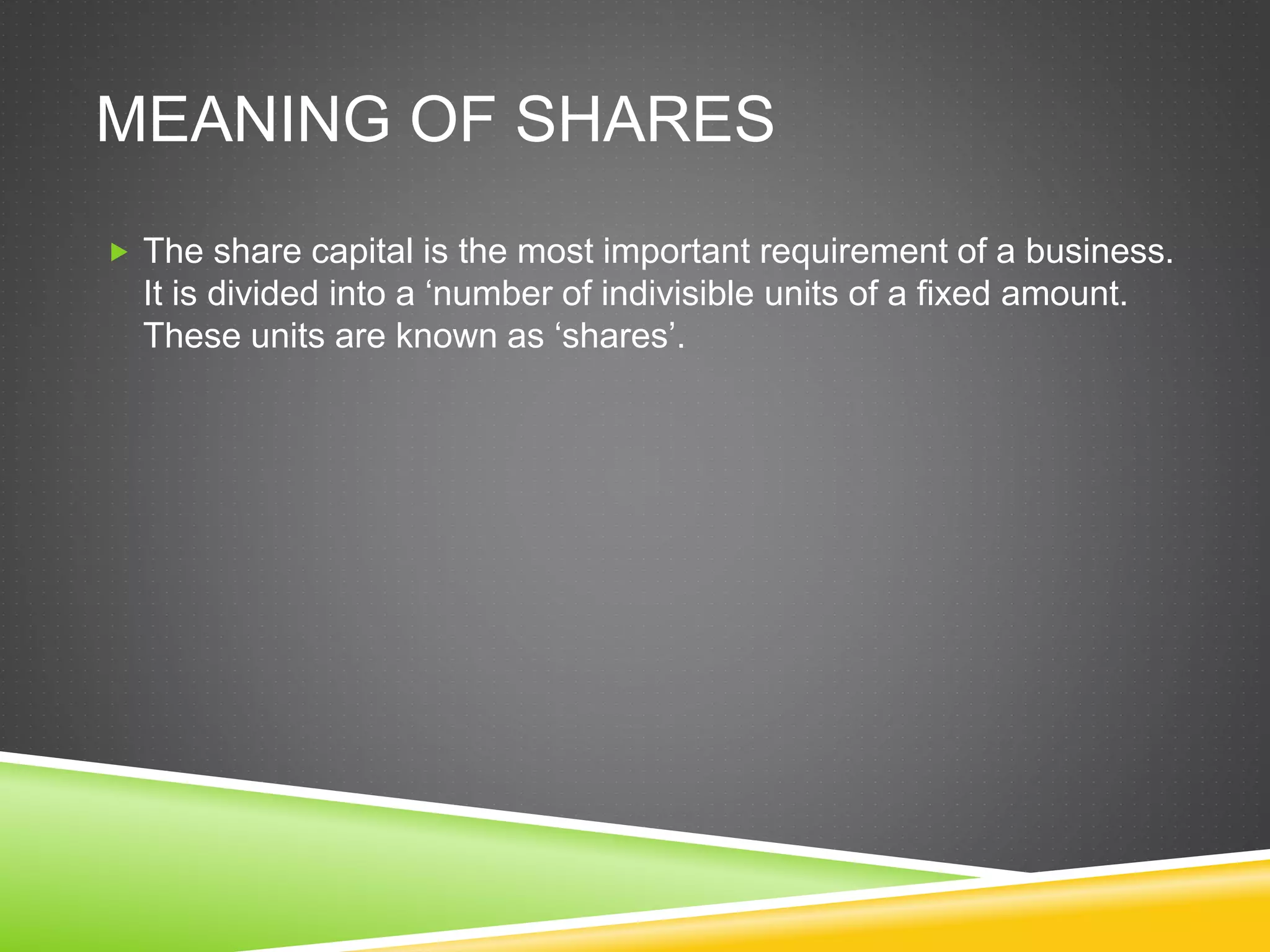 Valuation of shares | PPTX