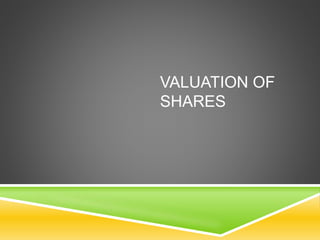 Valuation of shares | PPTX