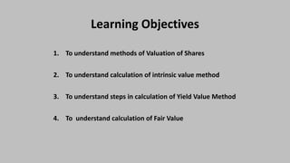 Problem and solution of Valuation of shares | PPTX