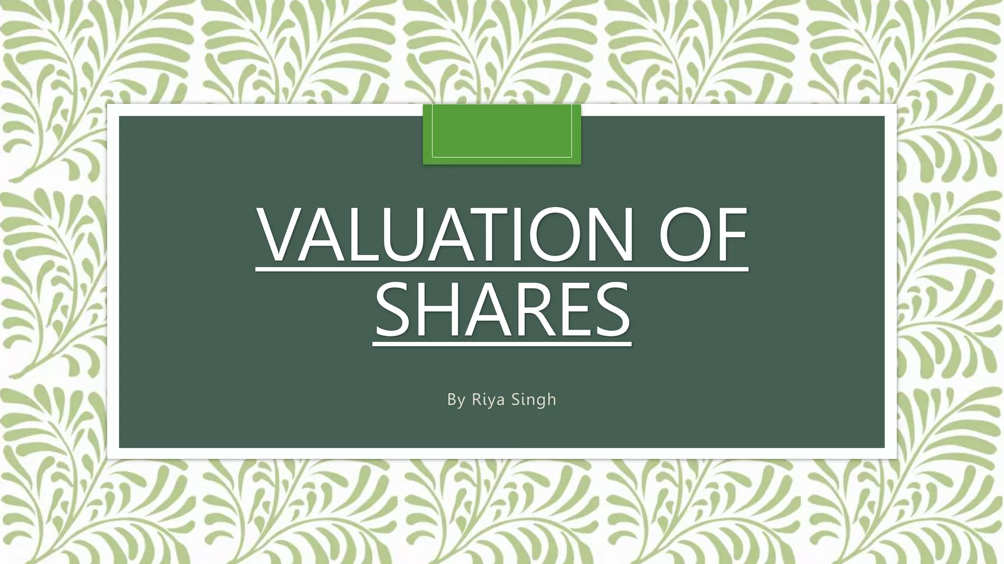 Valuation of shares.pptx