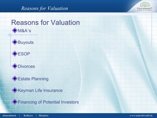 Valuation of shares | PPT