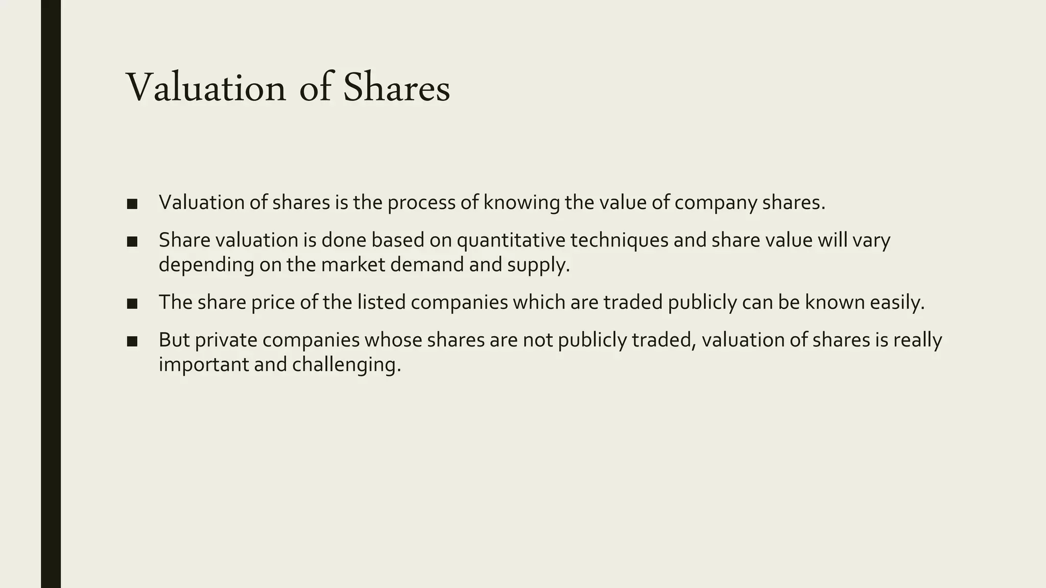 Valuation of shares and valuation of goodwill | PPTX