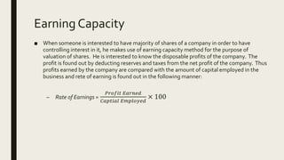 Valuation of shares and valuation of goodwill | PPTX