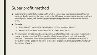 Valuation of shares and valuation of goodwill | PPTX