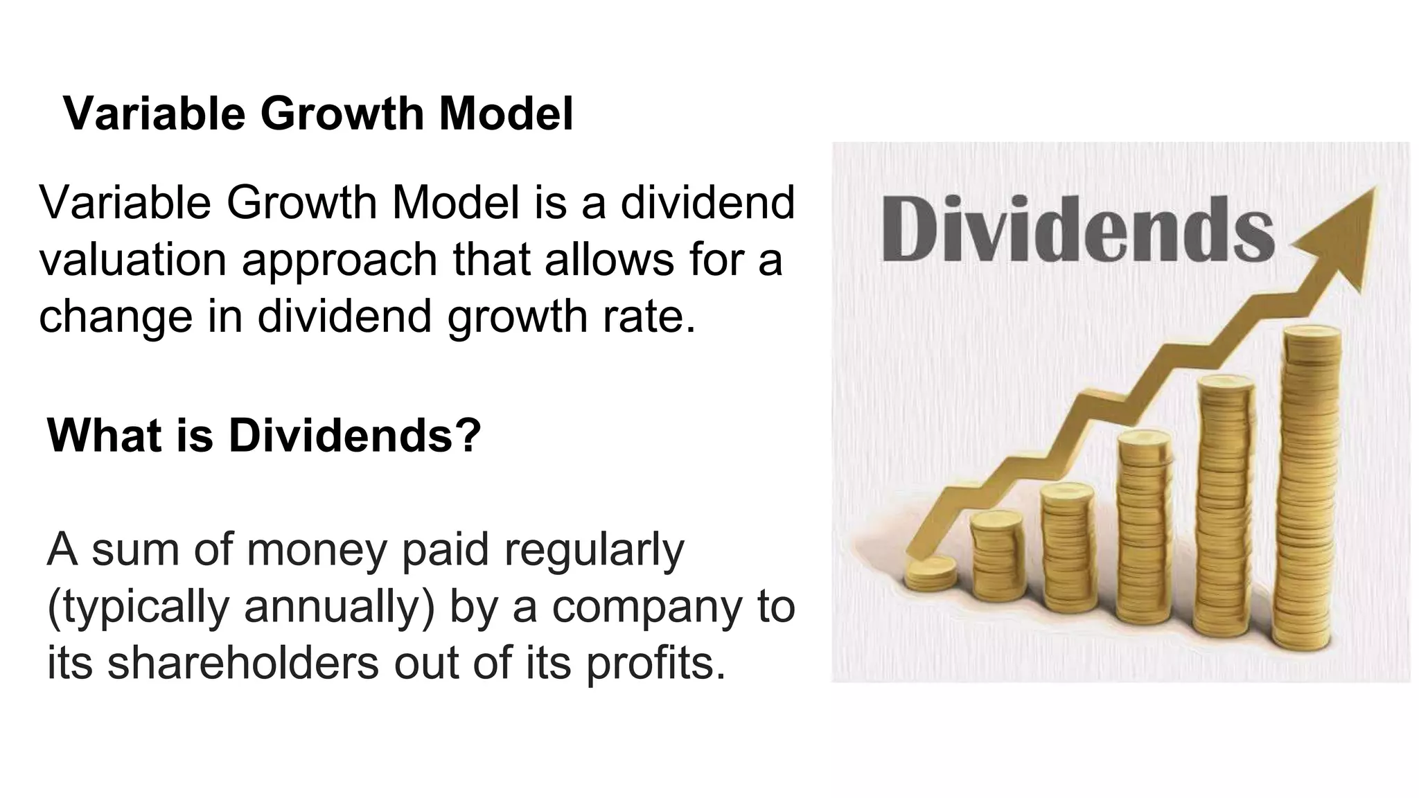 Valuation of shares under variable growth rates | PPT
