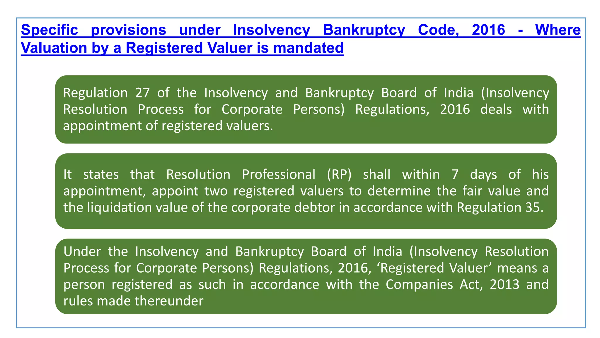 Valuation in India - Regulations and Standards | PPTX