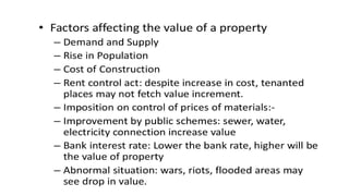 Valuation of building infrastructure and construction | PPT