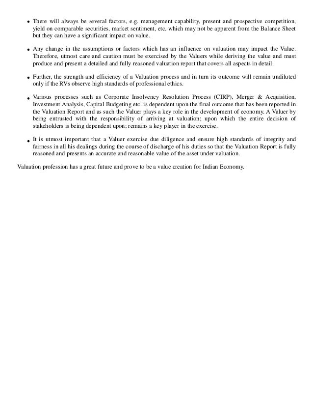 Valuation Profession in India | PPTX