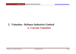 Reliance Industries Limited - Valuation | PPT