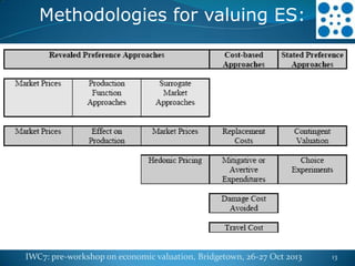 The role of valuation of ecosystem services for decision making ...