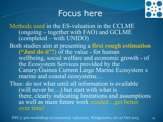 The role of valuation of ecosystem services for decision making ...