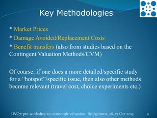 The role of valuation of ecosystem services for decision making ...