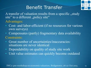 The role of valuation of ecosystem services for decision making ...