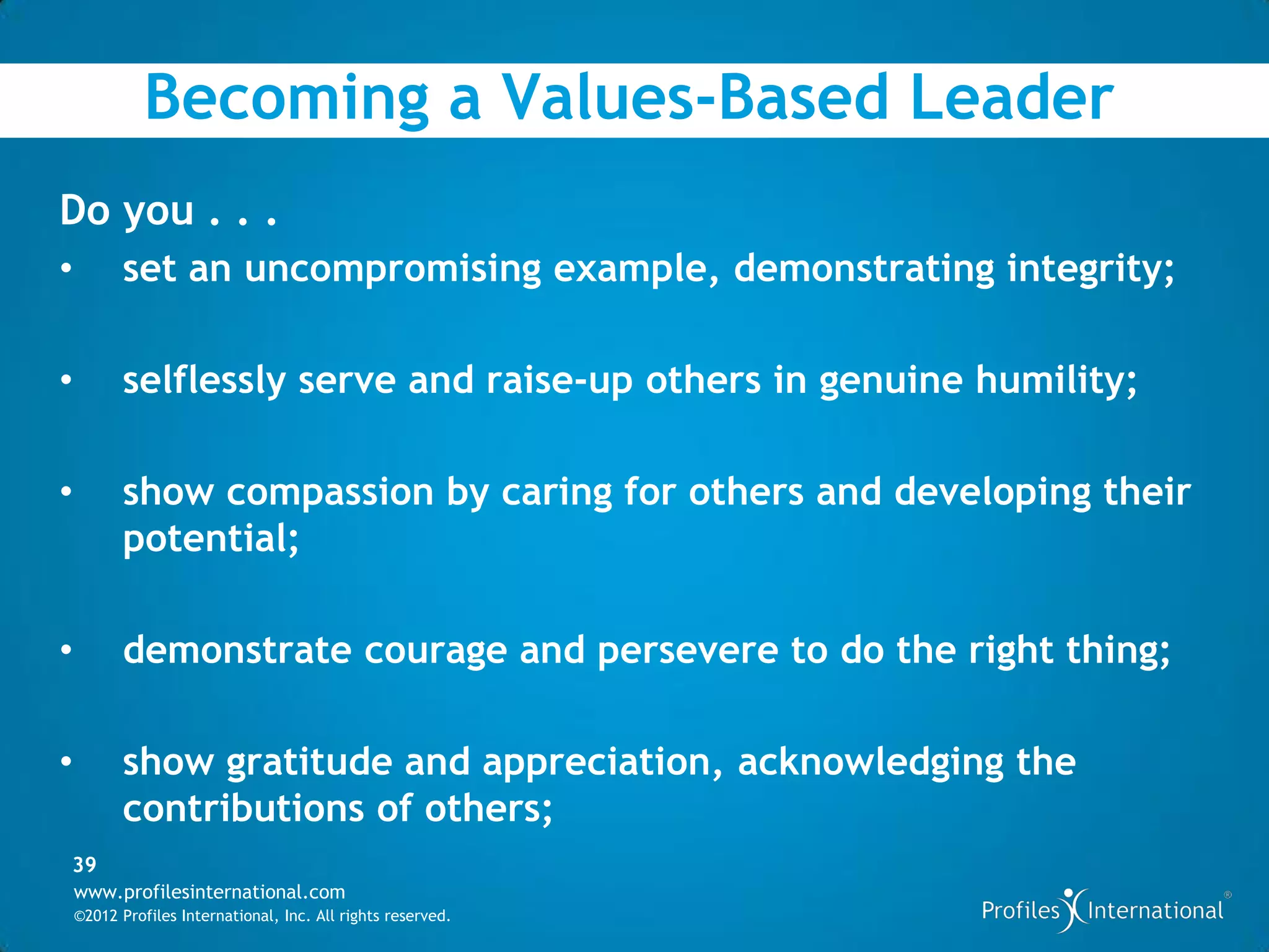 Value based-leadership | PDF